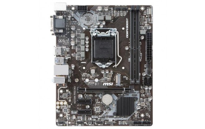 Microstar MSI H310M PRO-M2 LGA 1151 DDR4 M.2 micro ATX HDMI DVI VGA ...
