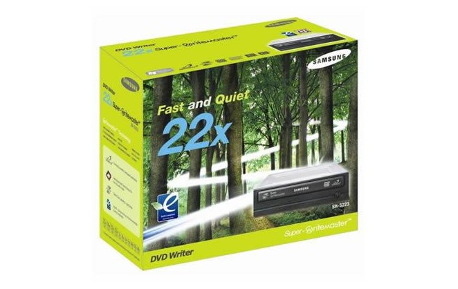 Samsung 22x DVD RW SATA DVD+/-R/RW RAM DUAL LAYER Lightscribe ReWriter ...