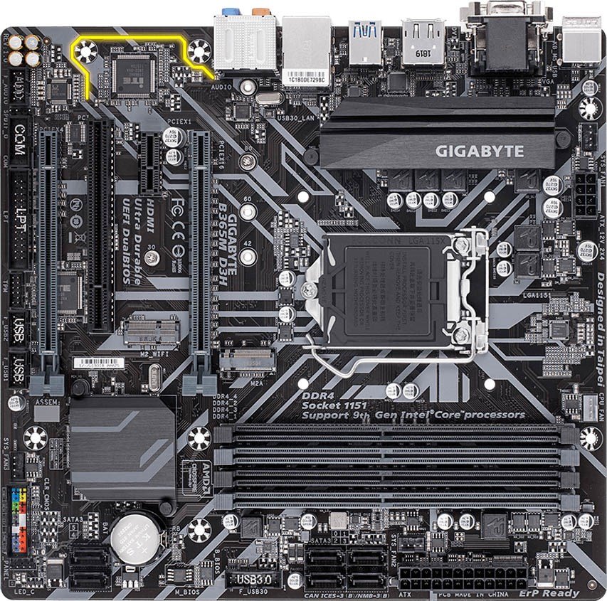 Gigabyte B365M D3H Intel Socket 1151 Motherboard