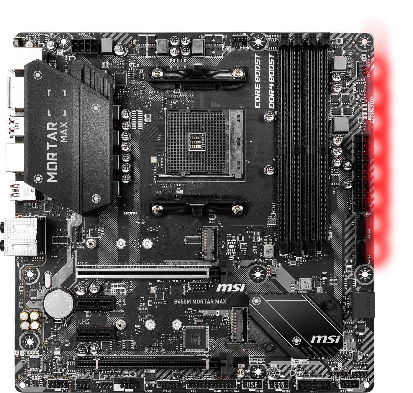 MSI B450M MORTAR MAX AMD Socket AM4 Motherboard