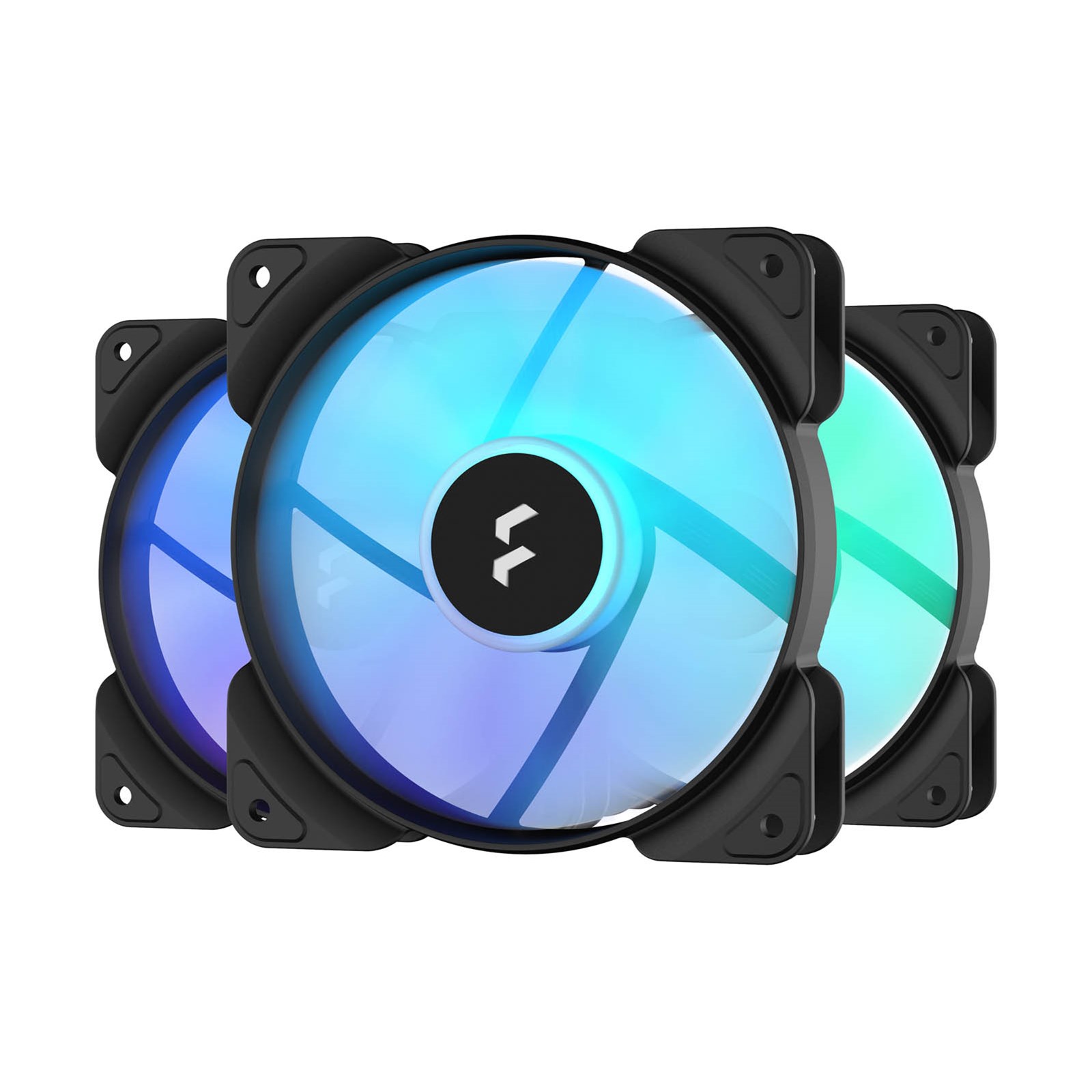 Fractal Design Aspect 12 RGB 120mm Triple Pack of PWM Chassis Fans in Black