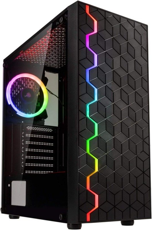 Kolink Inspire Series K8 ARGB Tempered Glass Mid Tower Case - Black