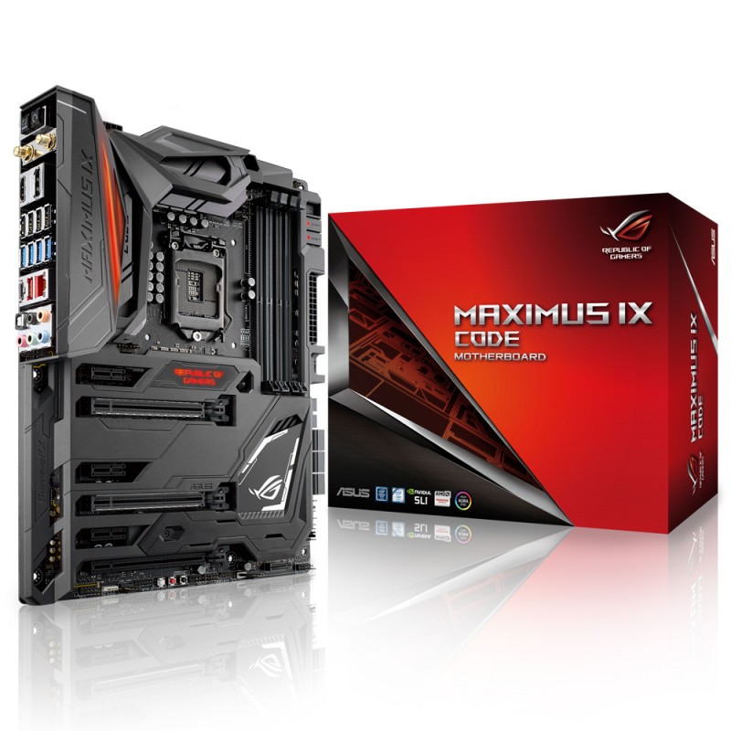 ASUS Intel ROG MAXIMUS IX CODE M.2, 2-Way SLi/3-Way CrossFire, GbE/WiFi ...